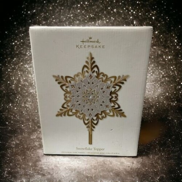 Hallmark | Holiday | 22 Hallmark Snowflake Christmas Tree Topper White ...